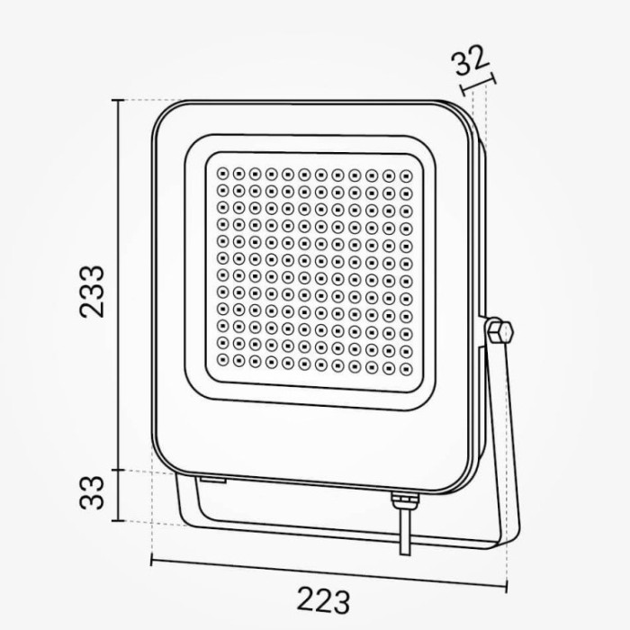 LED prožektorius, baltas, 100W, šilta balta šviesa